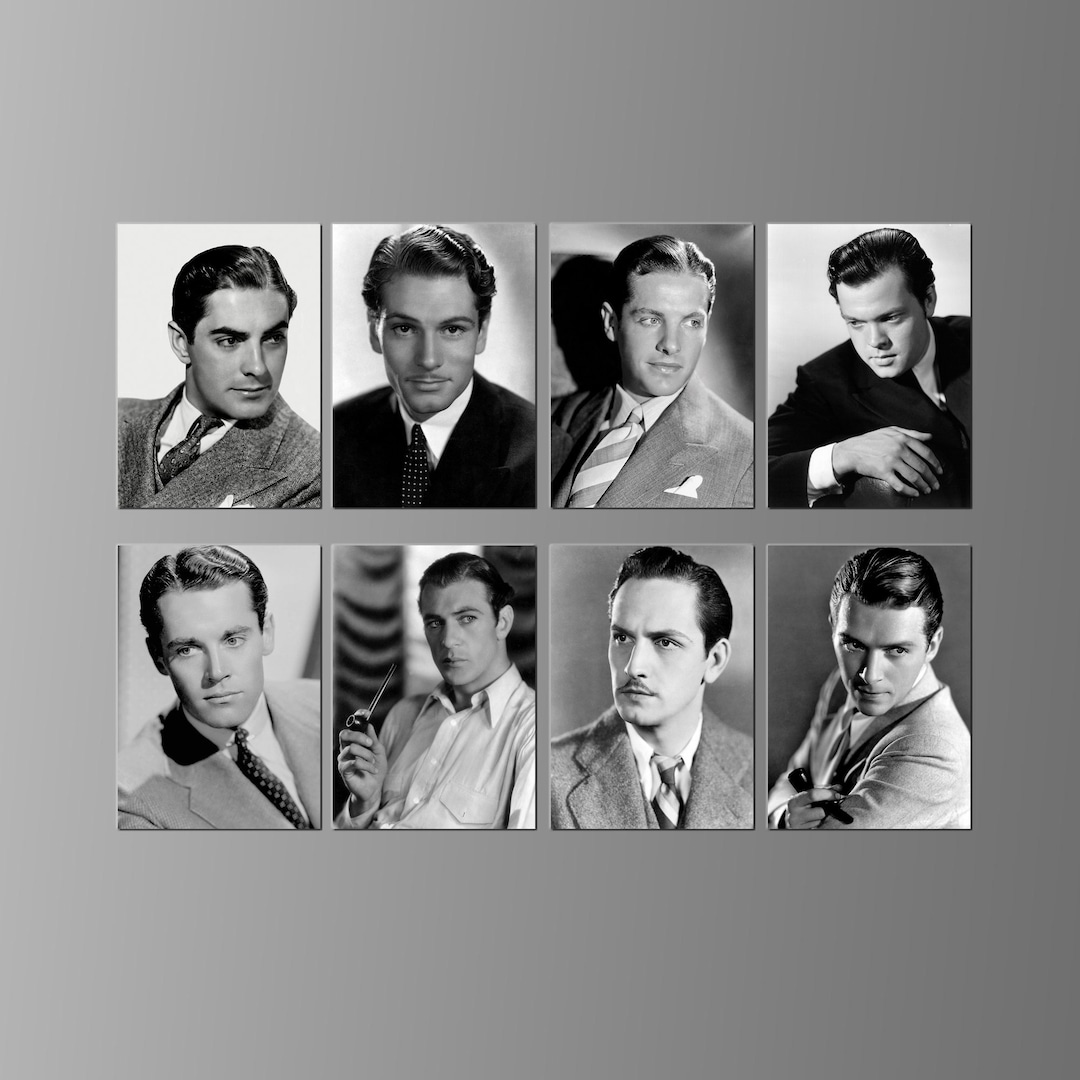 Classic Movies Actors, Black and White. Magnets. Eight Different ...