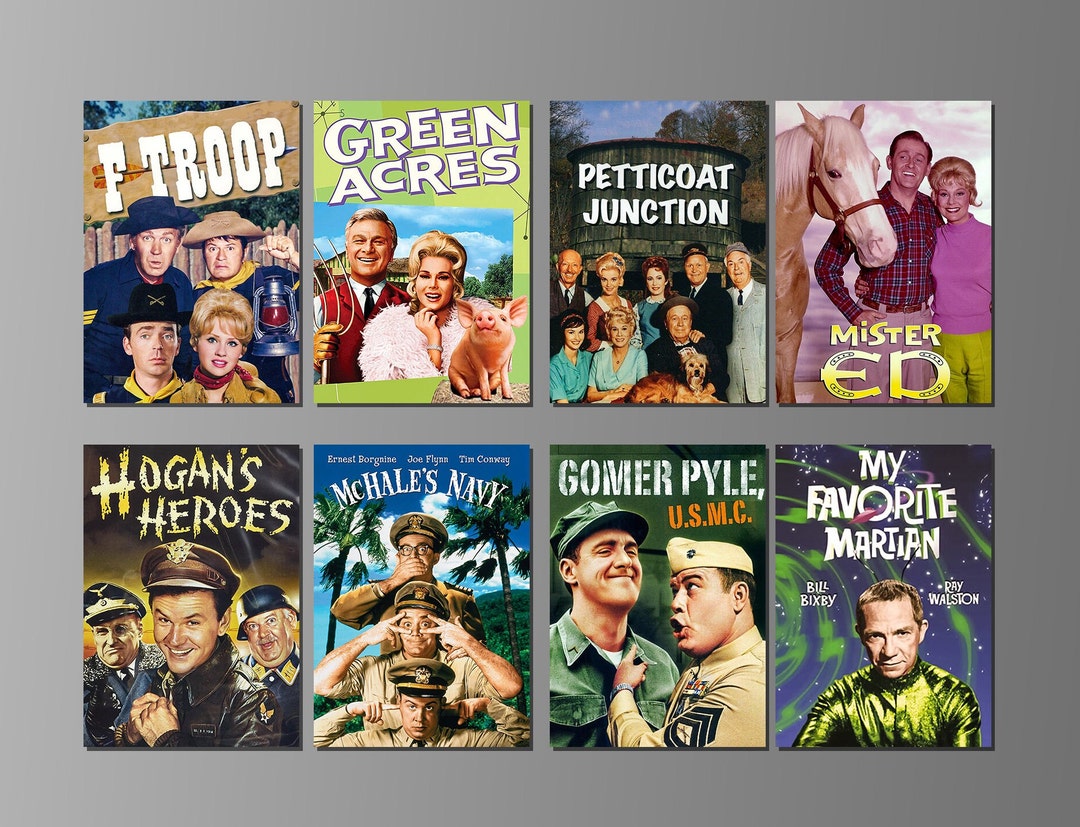 Retro TV Sitcoms From the 1960s, Images on Refrigerator Magnets ...
