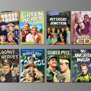 Retro TV Sitcoms From the 1960s, Images on Refrigerator Magnets ...