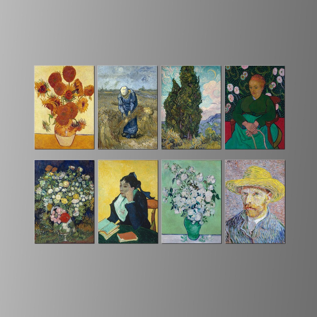 Vincent Van Gogh Refrigerator Magnets. Eight Different Choices. (set Nº ...