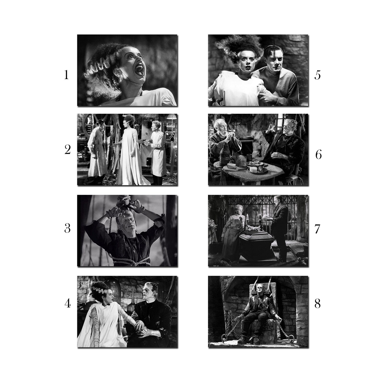 Bride of Frankenstein Movie Scenes. Magnets. Universal Monsters, Boris ...