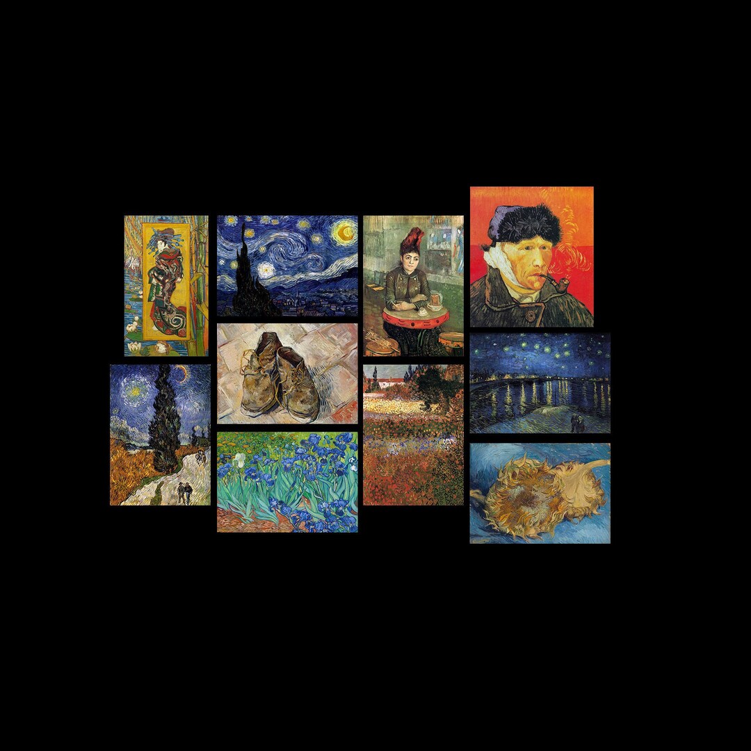 Vincent Van Gogh Vinyl Stickers, Decals. Glossy, Waterproof Paper. Set ...