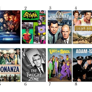 Retro US TV Shows From the 1960s, Images on Refrigerator Magnets ...