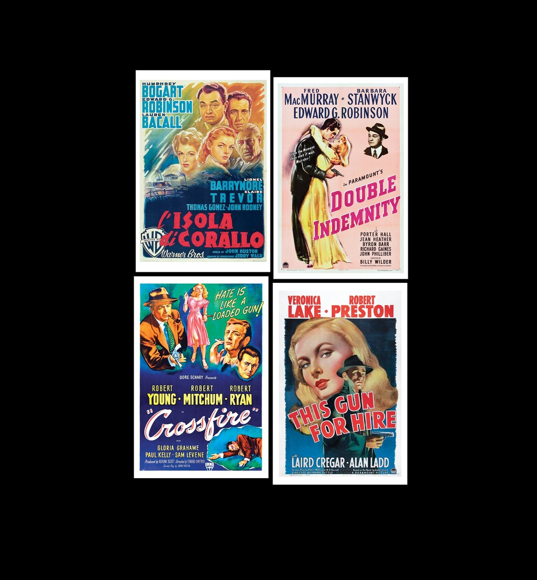 Classic Film Noir Movie Postcards, 4"x6” Matte or Glossy Archival Paper ...