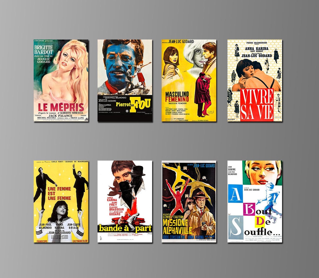 Jean-luc Godard French New Wave Movie Posters on Magnets. 1960s Anna ...