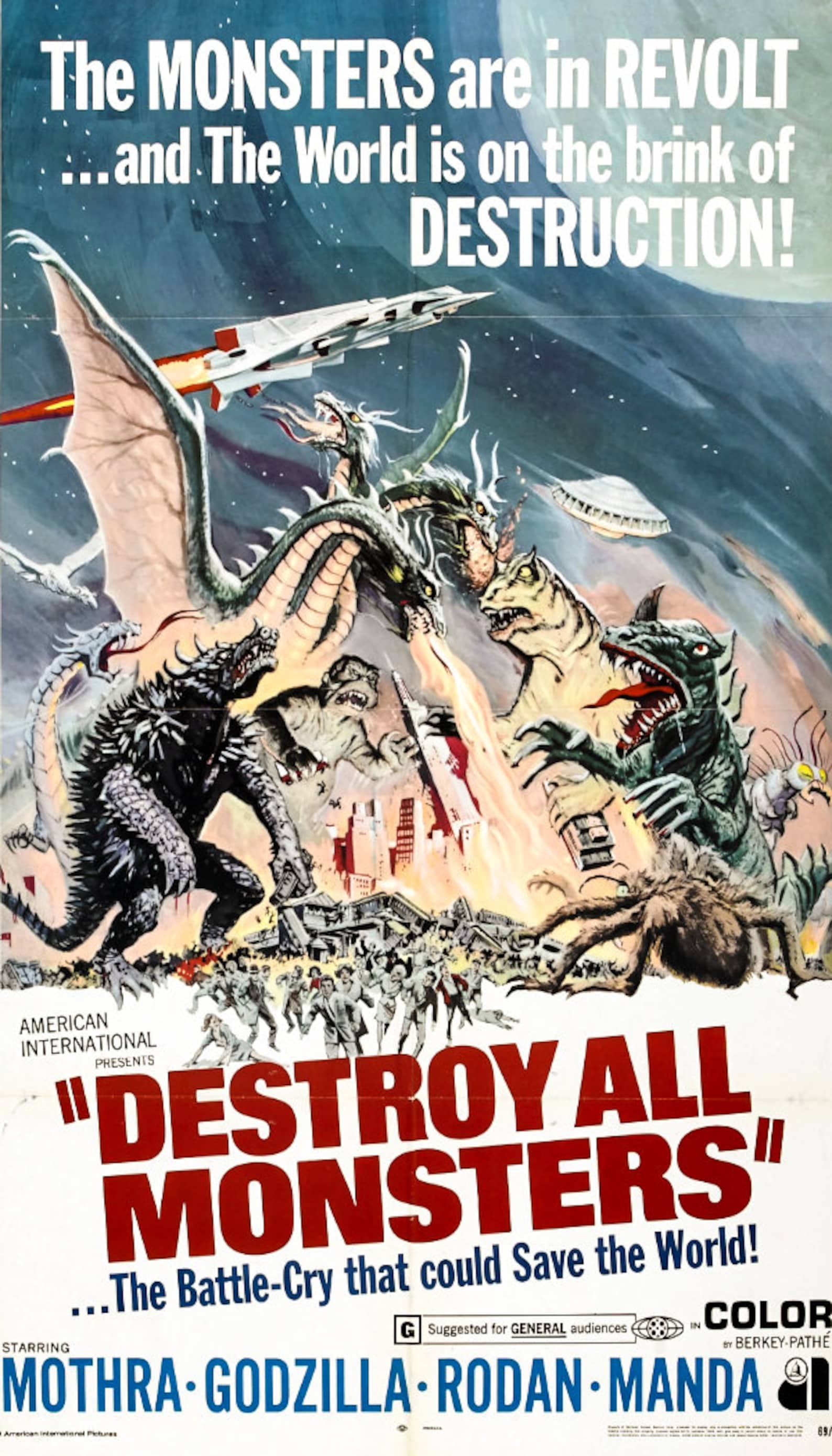 Classic Japanese Monster Movie Posters on Magnets. English | Etsy