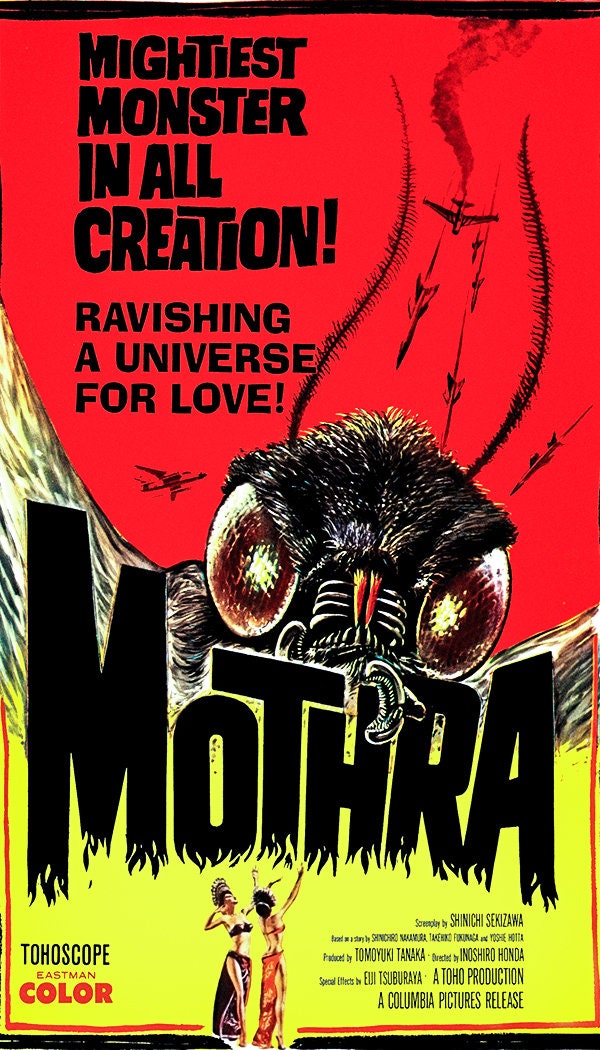 Classic Japanese Monster Movie Posters on Magnets. English Language ...