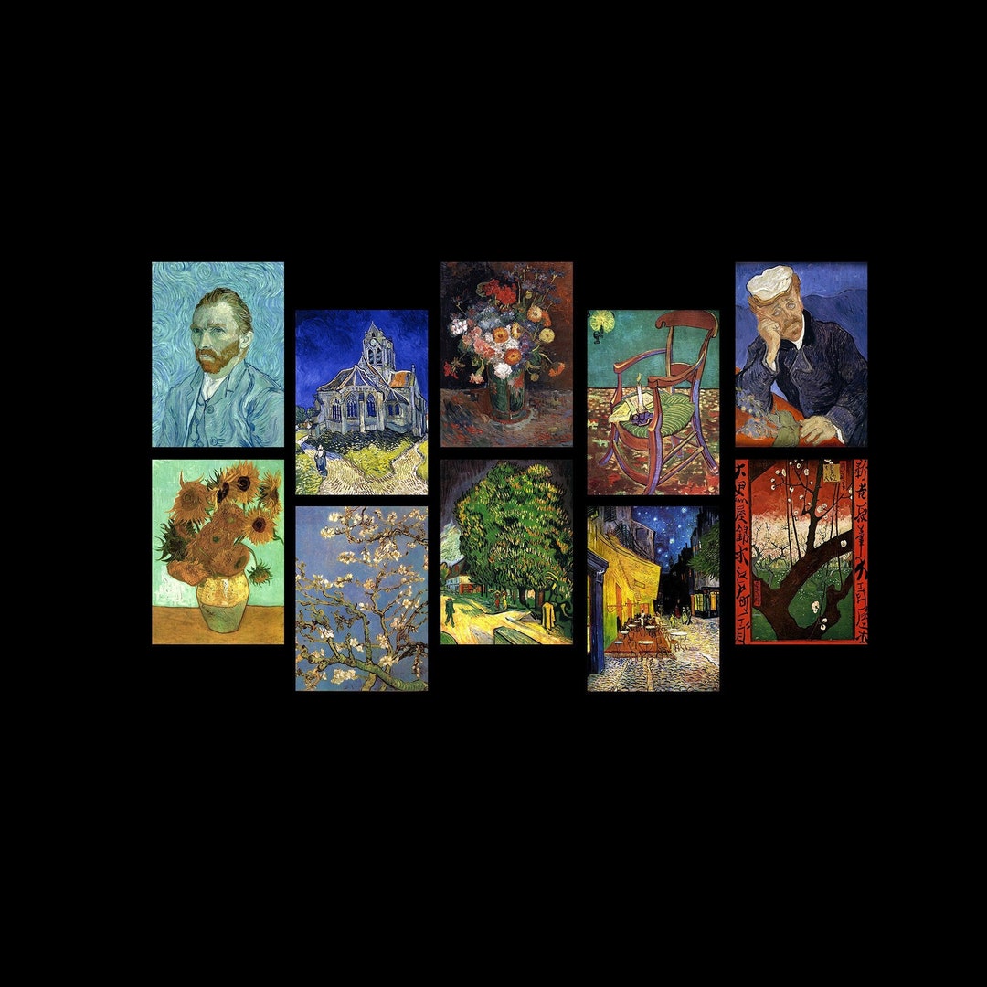 Vincent Van Gogh Vinyl Stickers, Decals. Glossy, Waterproof Paper. Set ...