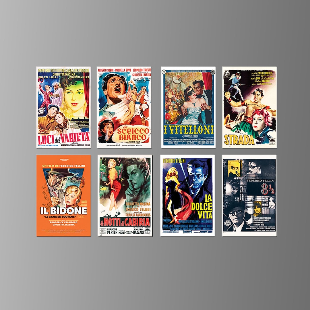 Federico Fellini European Movie Posters on Magnets. Drama, Comedy ...