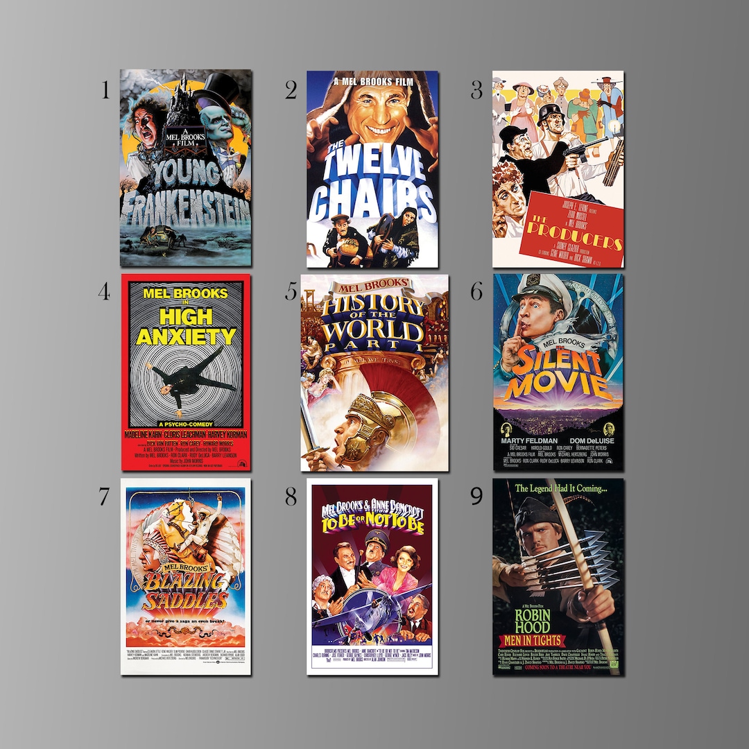 Mel Brooks Movie Posters on Magnets. Eight Different Choices. set Nº 1 ...