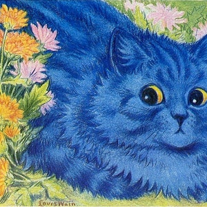 Louis Wain Artworks on Refrigerator Magnets. Cats and Kittens. 2.5 X 3. ...