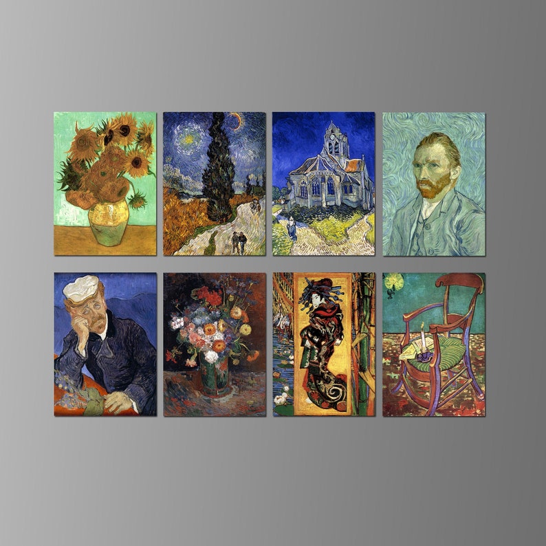 Vincent Van Gogh Refrigerator Magnets. Eight Different Choices. (set Nº ...