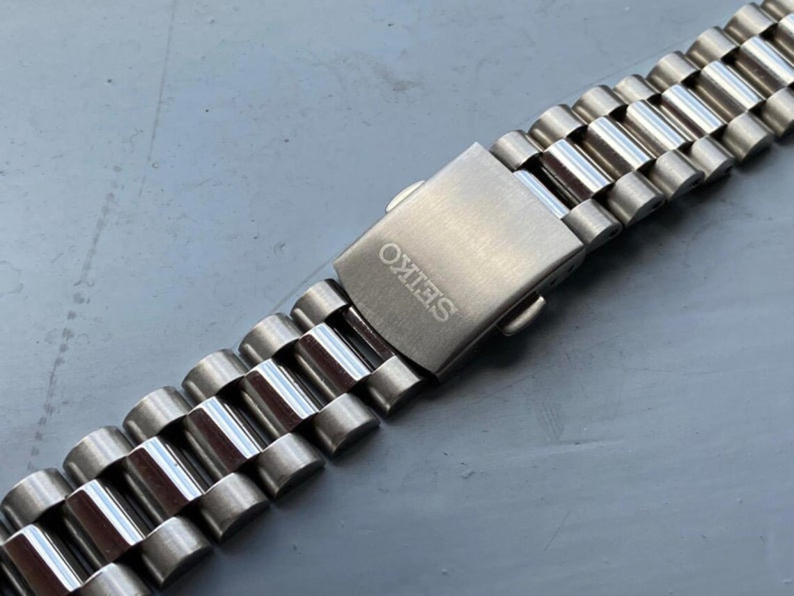 SEIKO 18MM PRESIDENT STAINLESS Steel Watch Strap Flat Lugs For | Etsy