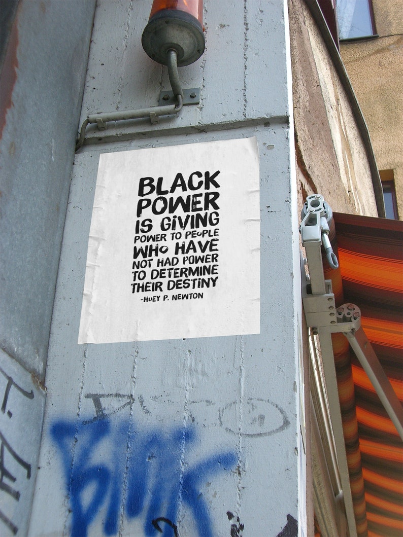BLACK POWER Huey P. Newton Premium Matte Poster Activism Black Panther ...