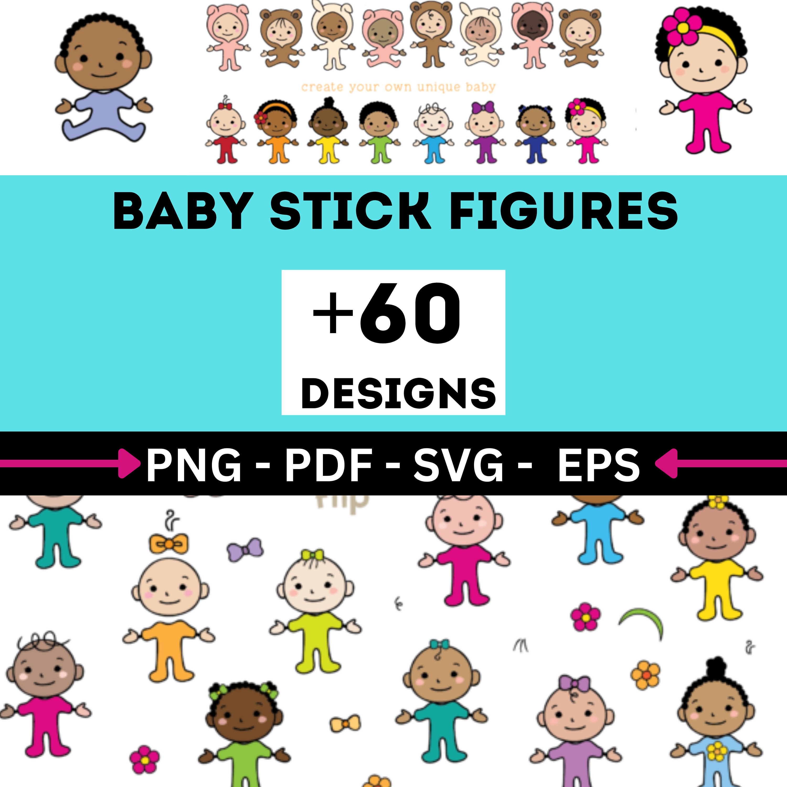 Baby Boy Stick Figures