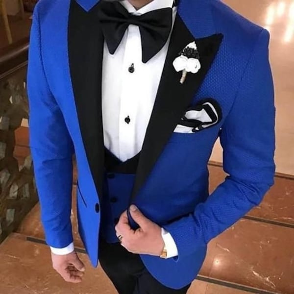Royal Blue Tuxedo Dress - Etsy