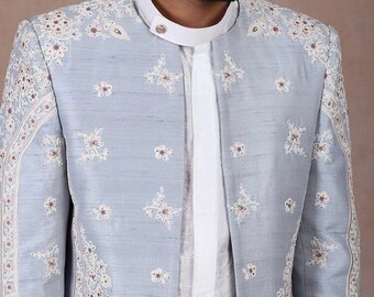 Mens Open Sherwani - Etsy