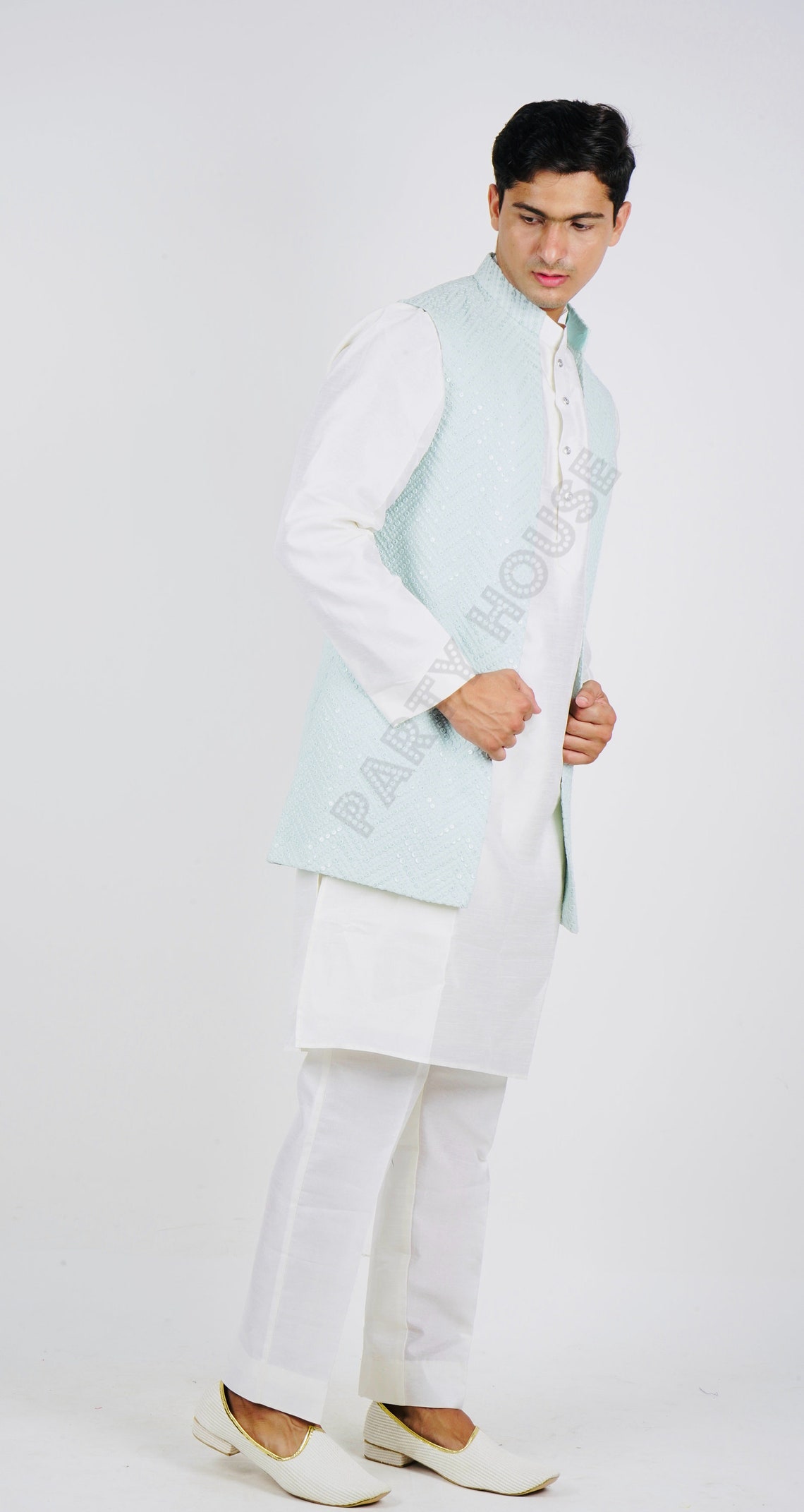 Kurta Jackets Set With With Pants for Festivals Sangeet and Engagement ...