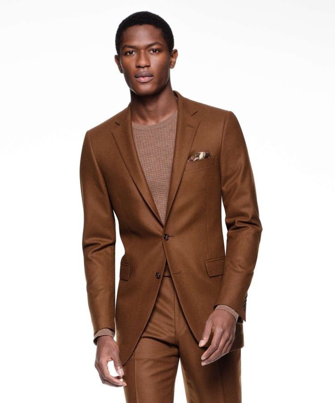 Brown Two Piece Suit Vest for Men Wedding Suit Jacket for Men Groom ...