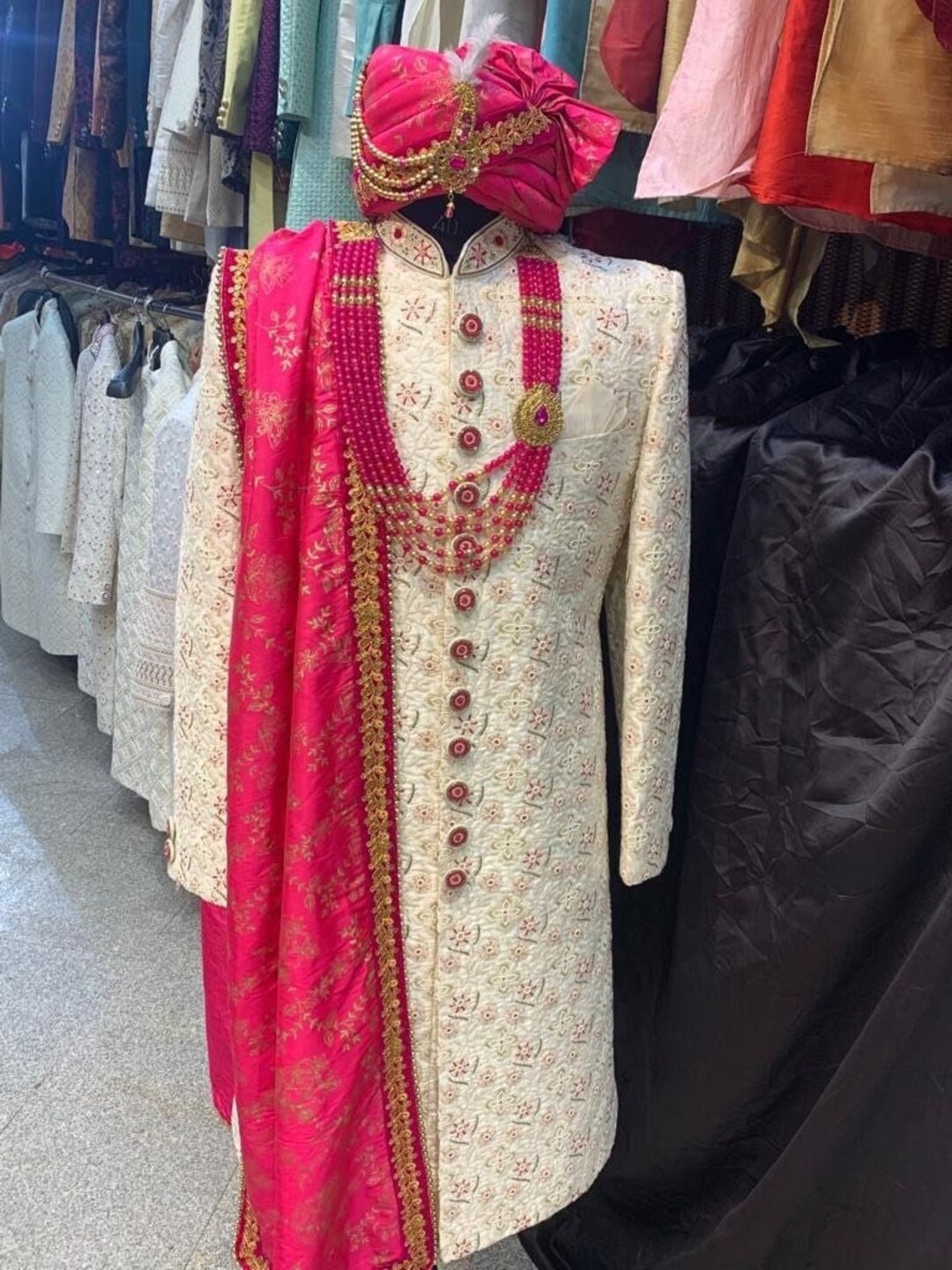 Ivory Sherwani,wedding Dress,traditional Indian Groom Sherwani,ethnic ...