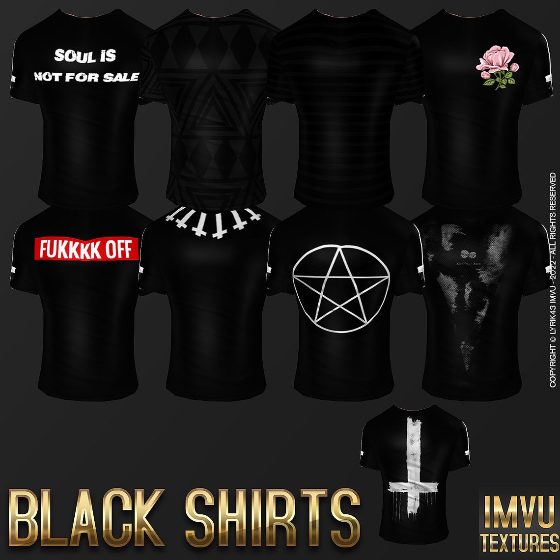 IMVU Black Shirts - Etsy