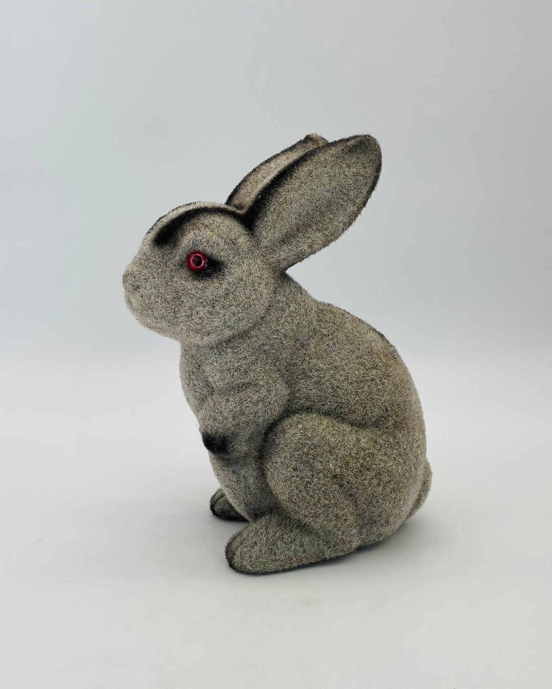 Flocked Bunny Rabbit Coin Bank/easter Decor - Etsy UK