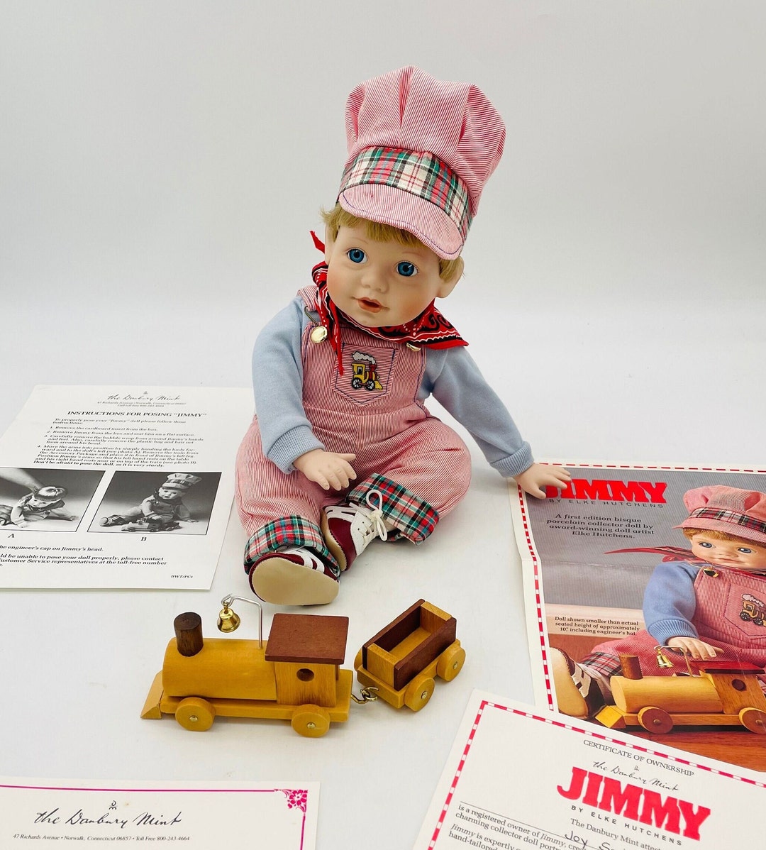 Danbury Mint "jimmy" Bisque Porcelain Doll by Elke Hutchens - Vintage ...