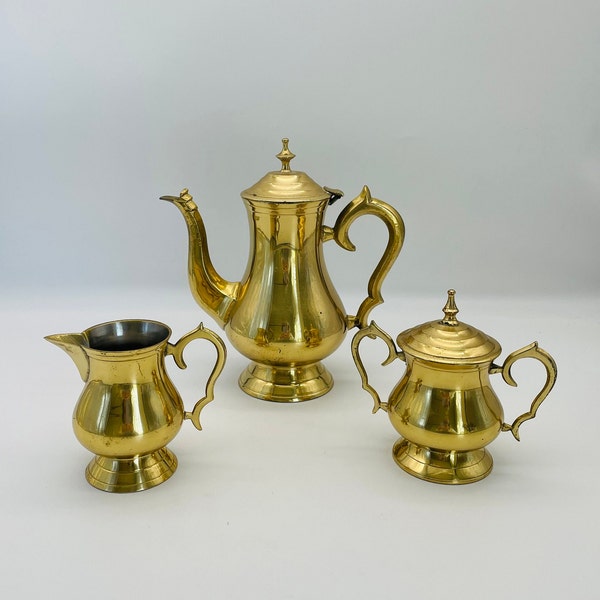 Brass Tea Set - Etsy