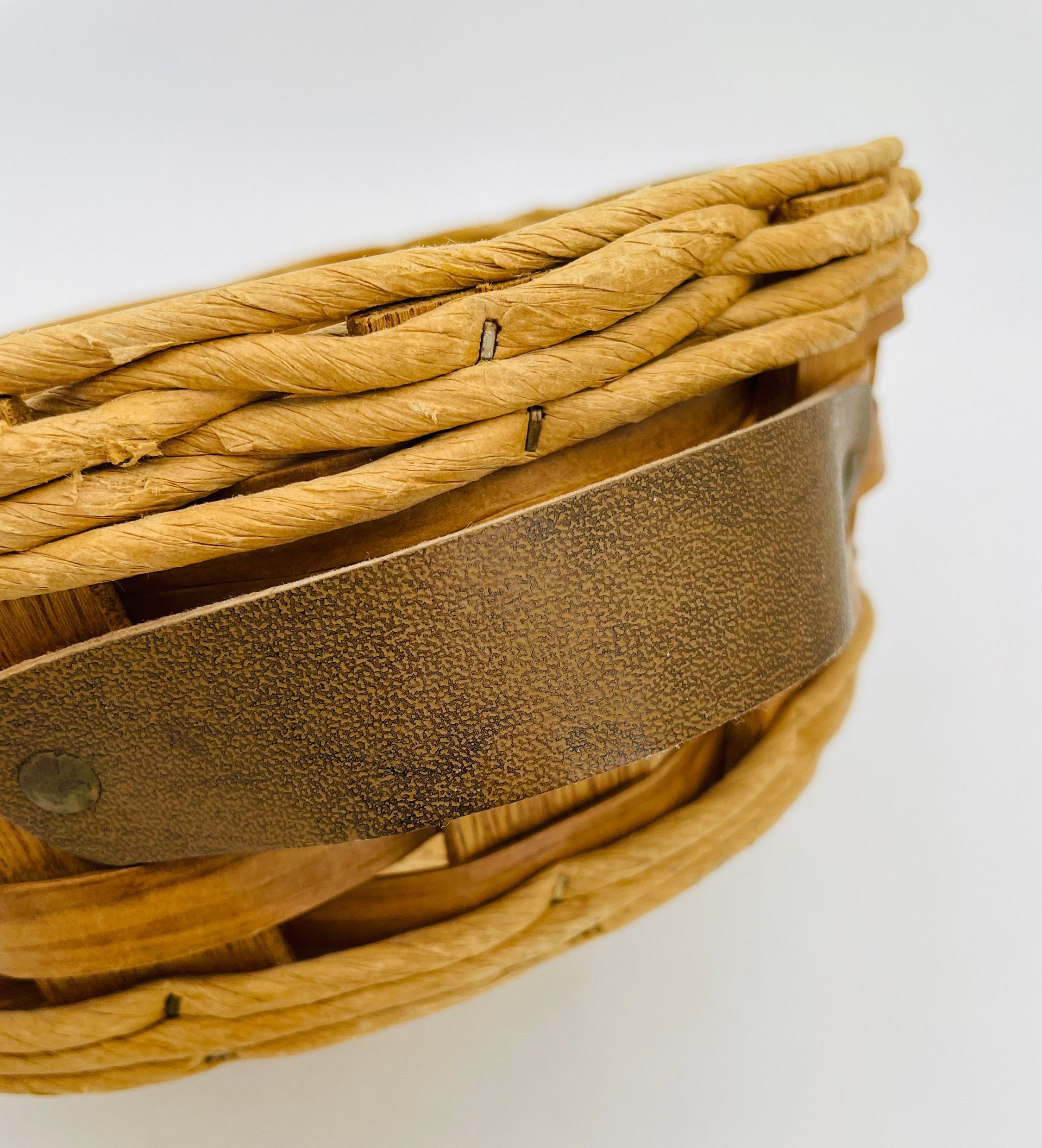 Leather and Wicker Carrier for Pyrex Corning Round - Etsy