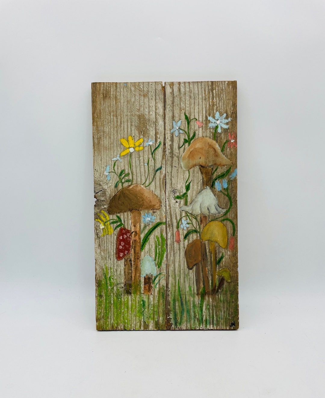 Mushroom Painted Barn Wood Wall Decor - Etsy