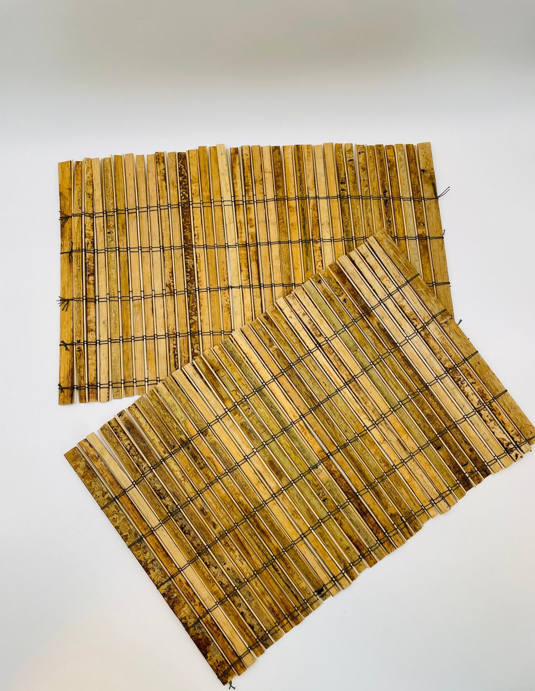 Bamboo Rectangle Placemats, Set of 2/vintage Boho Decor/tropical Decor ...