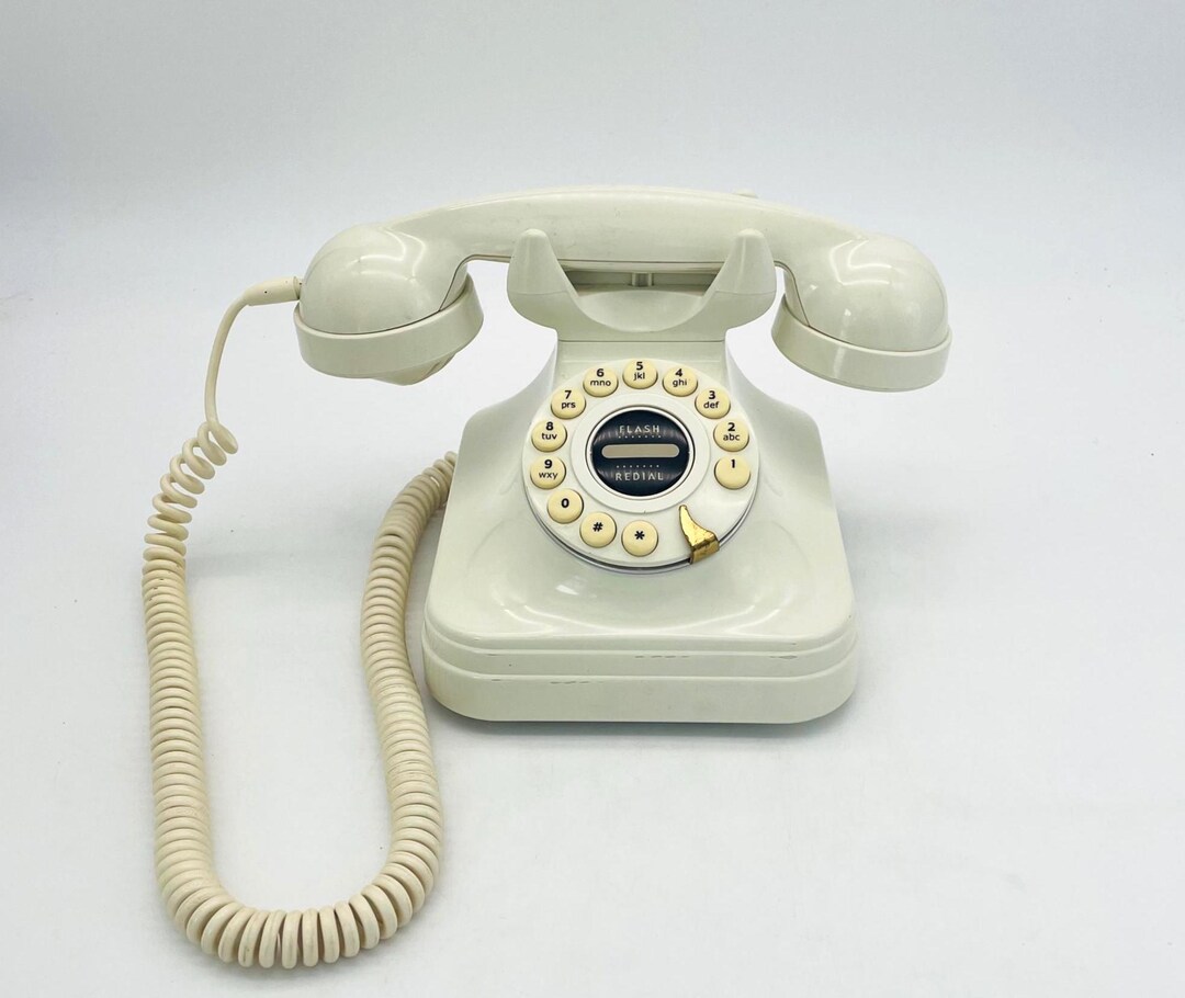 Vintage Push Button "grand Phone" off White Desktop Telephone - Etsy