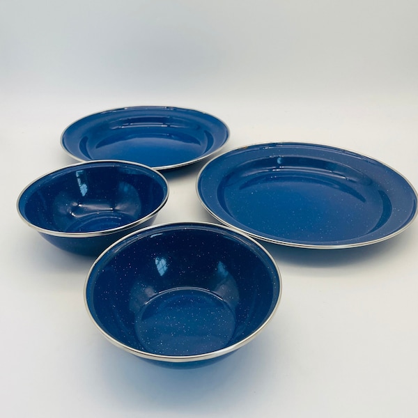 Stackable Enamel Bowls - Etsy