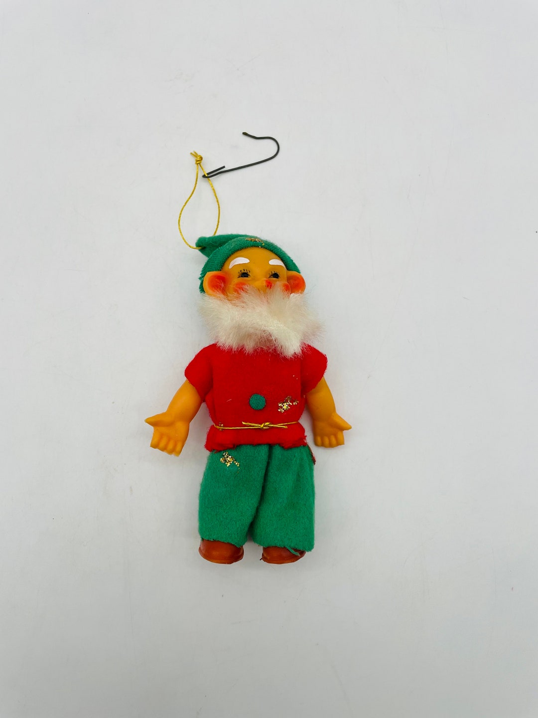 Retro Elf Soft Plastic Christmas Ornament/vintage Pixie Elf Ornament - Etsy
