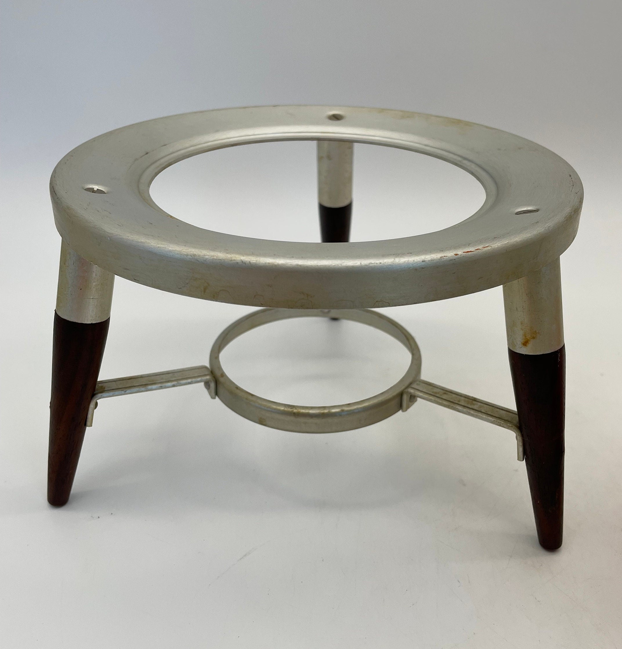 Mid Century Metal Chafing Dish W/stand and Sterno Holder/made - Etsy