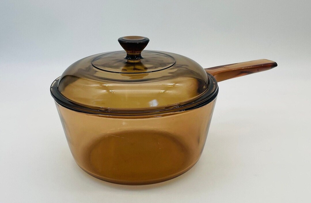 Vision Corning USA Amber 1.5 L Saucepan With Lid - Etsy