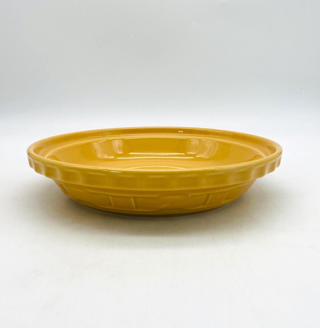 Longaberger Pottery 10" Yellow Gold Pie Plate - Etsy