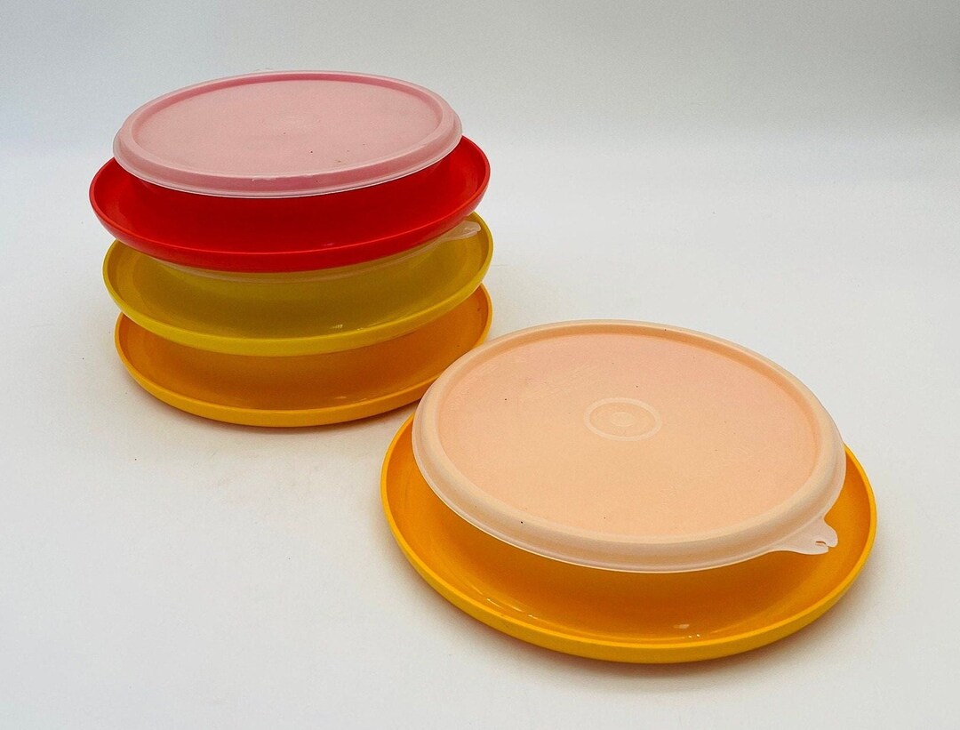 Tupperware Little Diner Spill Plate Bowl With Lids #1317 (each Sold ...