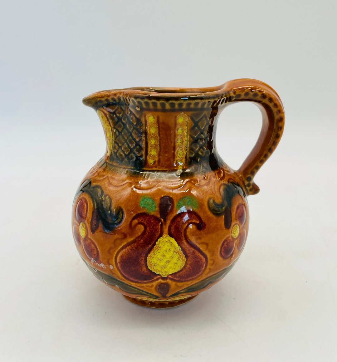 Austrian Ceramic Pottery Small Pitcher/syrup Pitcher/creamer Gmunder ...