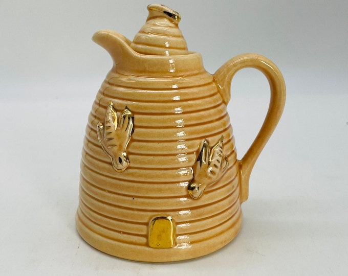 Midcentury Gold Gilded Beehive Honey Pitcher, Made in USA - Etsy
