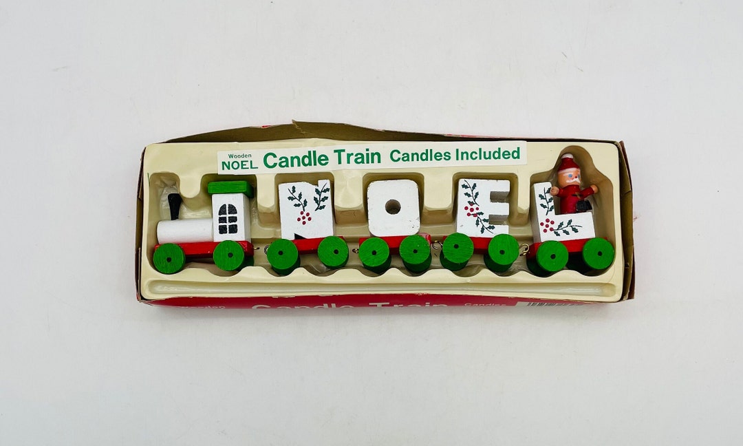 Wooden noel Candle Train candles Not Included - Etsy