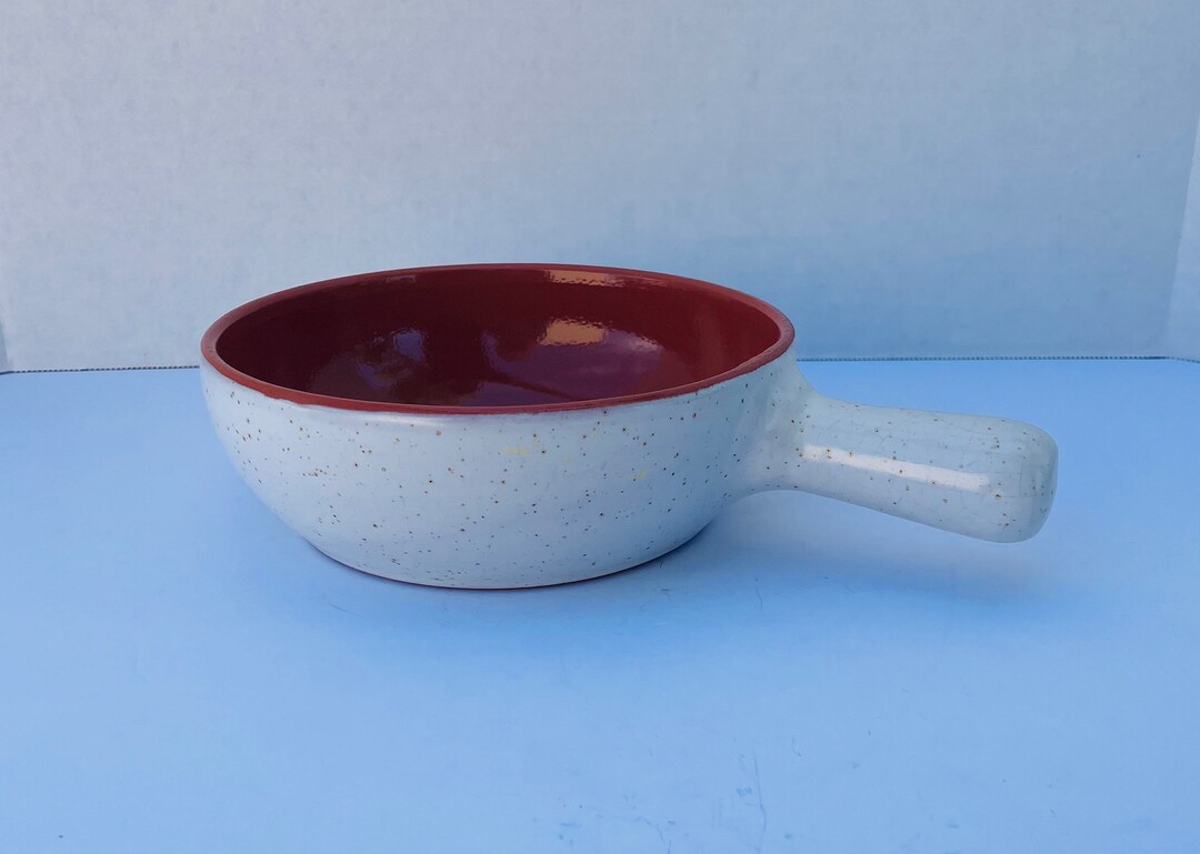 De Silva Glazed Terra Cotta 7 Soup/baking/casserole Handled Bowl Made ...