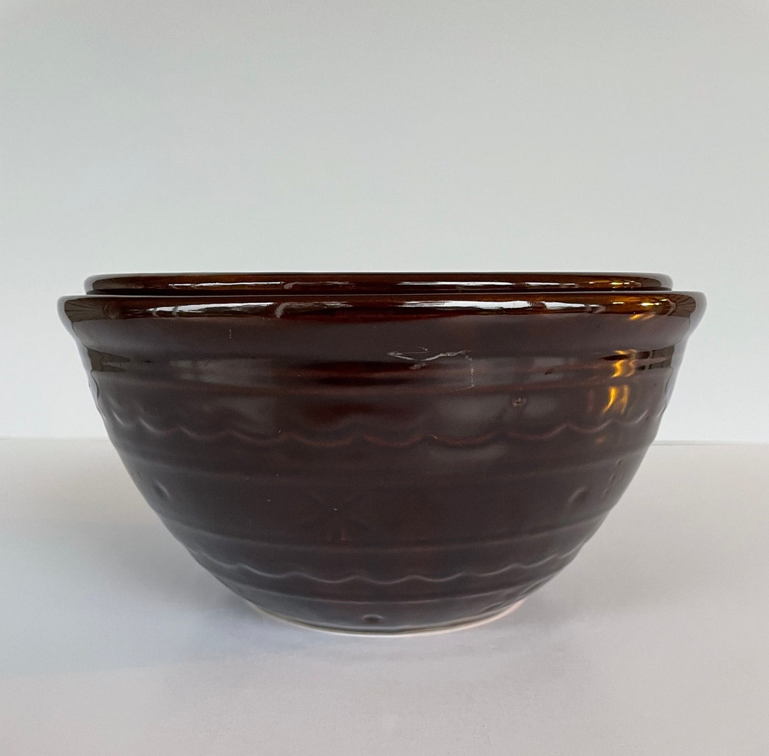Marcrest Daisy Dot Nesting Mixing Bowls, Set of 3/mid Century Stoneware ...