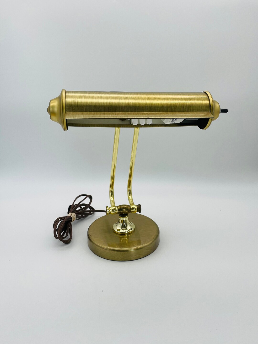 Adjustable Neck Brushed Brass Desk Lamp/vintage Gold Metal Desk Lamp - Etsy