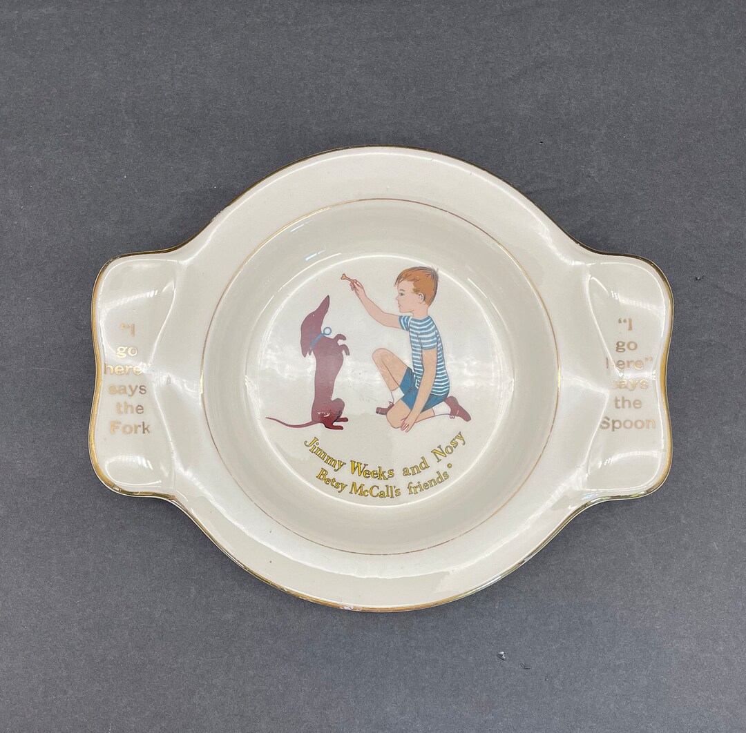 Betsy Mccall's Friends jimmy Weeks and Nosy Childs Gold Trimmed Plate ...