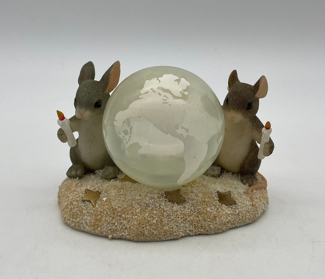 Charming Tails a World of Good Wishes Mouse Figurine/special Millenium ...