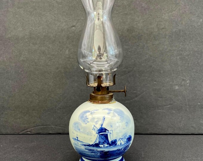 Antique Delft Holland Hand Painted Miniature Oil Lamp - Etsy