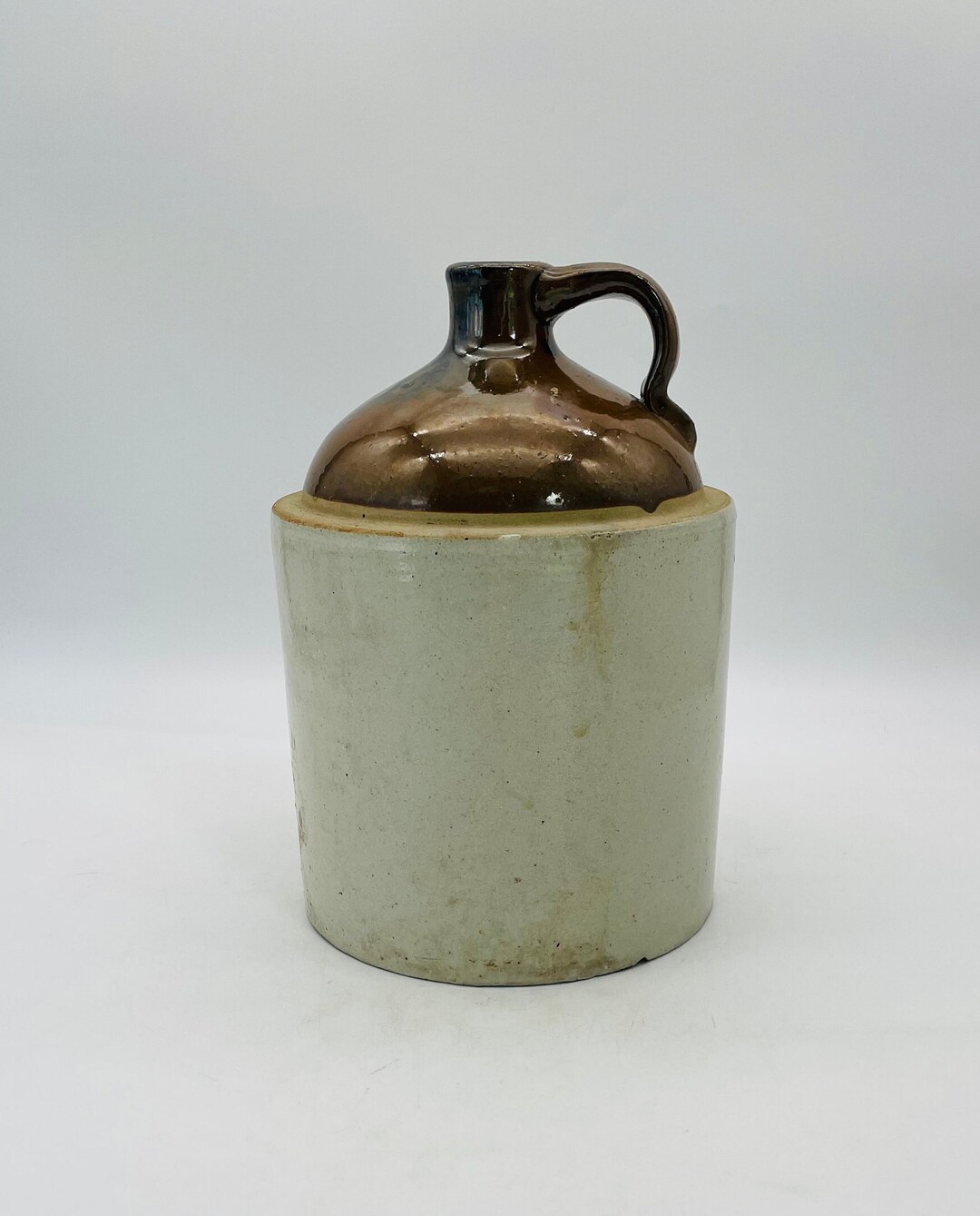 Old Stoneware Two Tone Whiskey Jug - Etsy