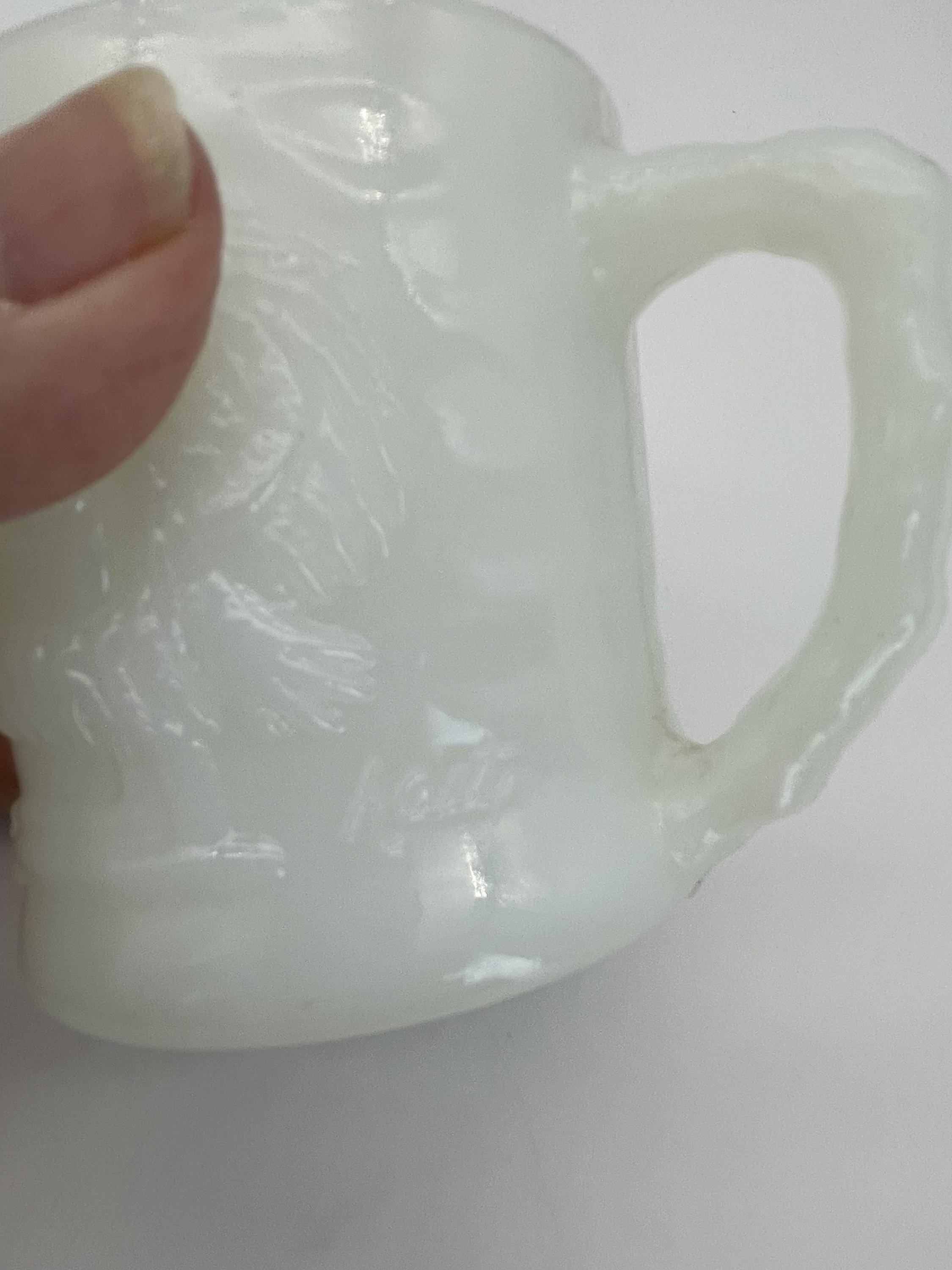 BC Comic's Caveman GROG Milk Glass Mug/vintage Johnny Hart Fire King ...