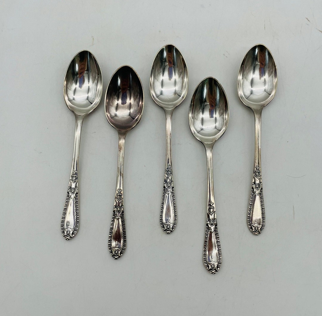 Vintage EPNS Demitasse Spoons, Set of 5 - Electro Plated Nickle Silver ...